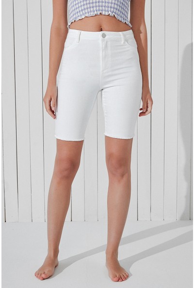 Beyaz White Denim Bermuda Beyaz White Denim Bermuda