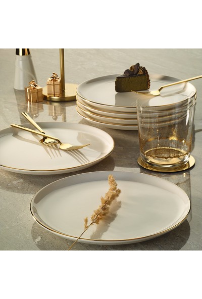 Porland Alumilite 6'lı Pasta Tabağı Seti