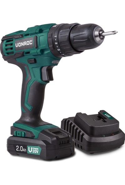 Vonroc Akülü Darbeli Matkap Seti Vpower 20V Vonroc Akülü Darbeli Matkap Seti Vpower 20V