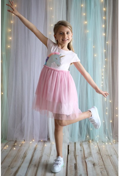 Minik Dolap Tül Etekli Unicorn Elbise Minik Dolap Tül Etekli Unicorn Elbise