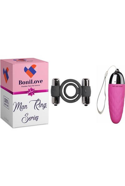 Bonilove Man Ring Series Double Titreşimli Çok Güçlü Ring+Mini Vibratör Bonilove Man Ring Series Double Titreşimli Çok Güçlü Ring+Mini Vibratör