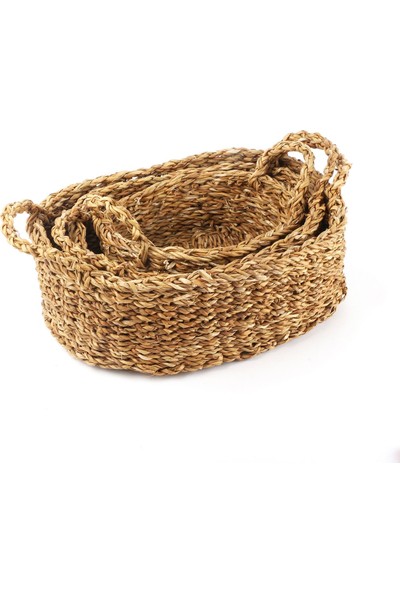Babilstore Ews 3 Lü Oval Kulplu Sepet Babilstore Ews 3 Lü Oval Kulplu Sepet