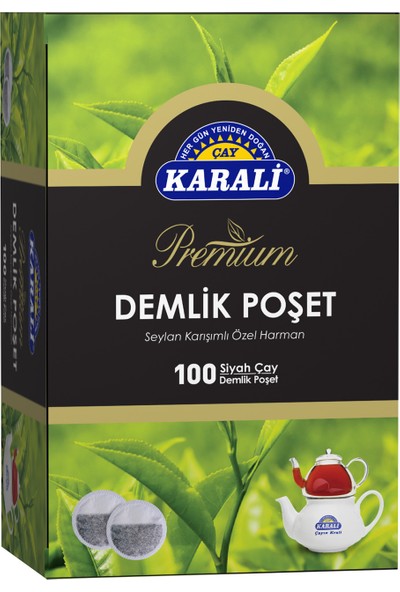 Karali Premium Demlik Poşet Siyah Çay 100'lü