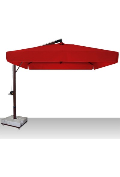 ODS Şemsiye Sun Pole Kare Şemsiye 350X350/8 + 4 Adet Küp Bidonlu Metal Ayaklı ODS Şemsiye Sun Pole Kare Şemsiye 350X350/8 + 4 Adet Küp Bidonlu Metal Ayaklı