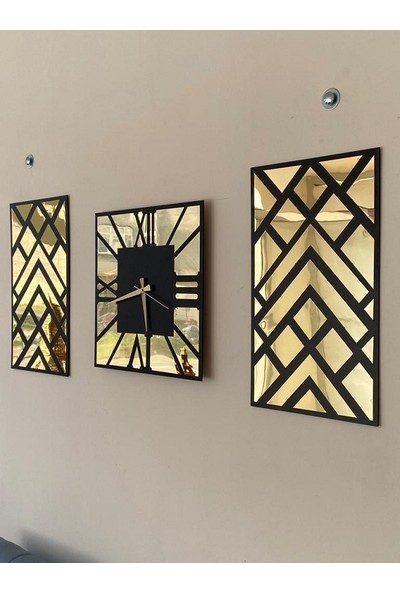 Harika Crown Özel Seri Aynalı Saat ve Tablo Seti Harika Crown Özel Seri Aynalı Saat ve Tablo Seti