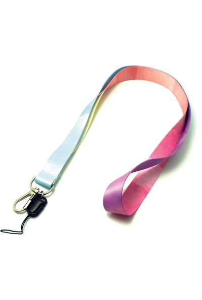 Gokmentoy Renkli Batik Boyun Ipi ve Yaka Kartı Askılığı & Telefon Askılığı