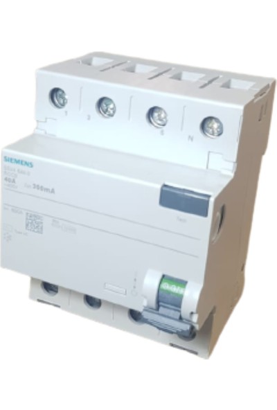 Siemens 4X40A 300MA Kaçak Akım Rölesi Sıemens Siemens 4X40A 300MA Kaçak Akım Rölesi Sıemens