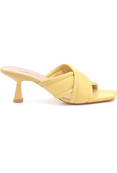 Derimod Kadın Deri Topuklu Terlik Derimod Kadın Deri Topuklu Terlik