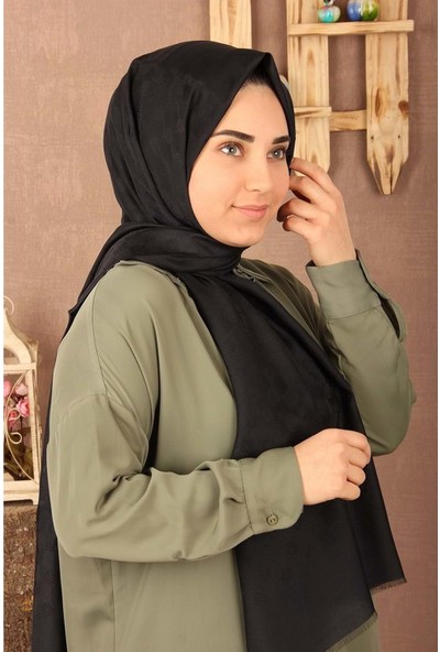 Aker 1080400 Modal Şal - Siyah - 80 x 200