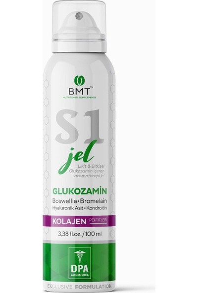 Biomet Bmt S1 Gliukozamin Hyaluronik Asit Kondroitin Jel 100 ml Biomet Bmt S1 Gliukozamin Hyaluronik Asit Kondroitin Jel 100 ml
