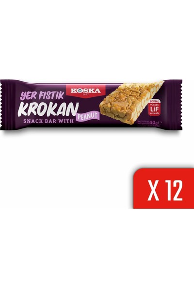 Koska 40 gr Yer Fıstık Krokan 12'li Koska 40 gr Yer Fıstık Krokan 12'li