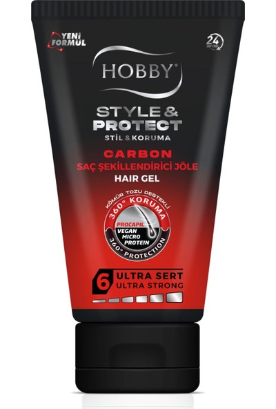 Hobby Style & Protect Saç Jölesi Carbon Tüp Jöle 150 ml Hobby Style & Protect Saç Jölesi Carbon Tüp Jöle 150 ml