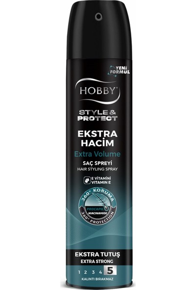 Hobby Saç Spreyi Extra Hacim Veren Güçlü Tutuş 250 ml Hobby Saç Spreyi Extra Hacim Veren Güçlü Tutuş 250 ml