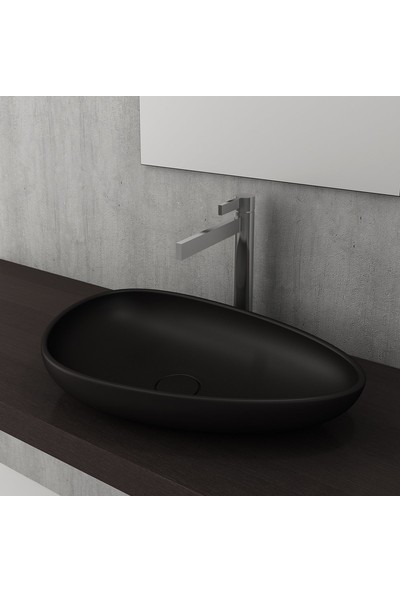 Bocchi Etna Çanak Lavabo 58 cm Mat Siyah 1114-004-0125 Bocchi Etna Çanak Lavabo 58 cm Mat Siyah 1114-004-0125