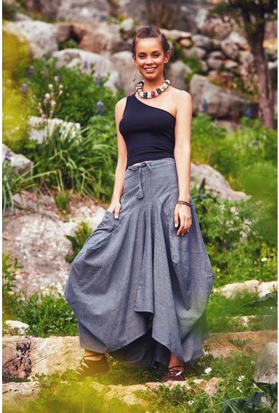 Los Banditos Etnik Beli Bağcıklı Cepli Uzun Salaş Etek Los Banditos Etnik Beli Bağcıklı Cepli Uzun Salaş Etek