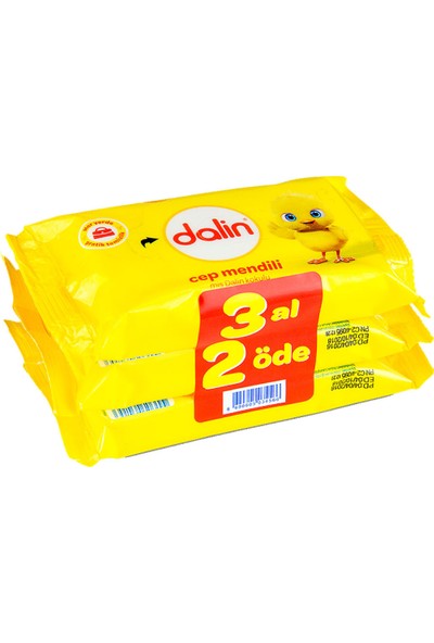 Dalin Klasik Cep Mendil 3'lü Paket 45 Yaprak