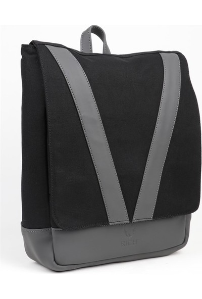 Rich Unisex Siyah Küçük Sırt Çantası