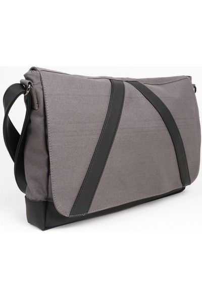 Rich Unisex Küçük Gri Postacı Çantası