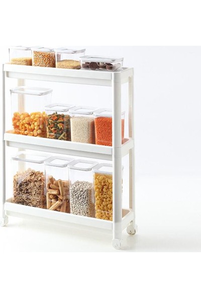 Kitchen Trend Beyaz Çok Amaçlı Tekerlekli Raf Mutfak Raf Plastik Raf Banyo Raf Kitchen Trend Beyaz Çok Amaçlı Tekerlekli Raf Mutfak Raf Plastik Raf Banyo Raf