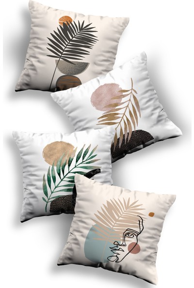 Ottoson 4'lü Özel Tasarım Dekoratif Kırlent Kılıfı