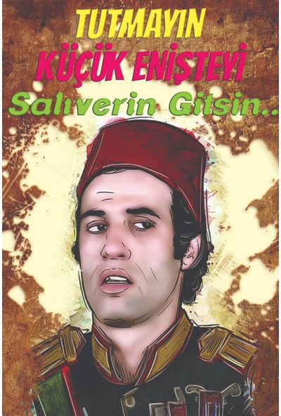 Reklam Baskı Merkezi Kemal Sunal Yeşilçam Vazgeçilmezleri Karikatür 50X70 Retro Afiş