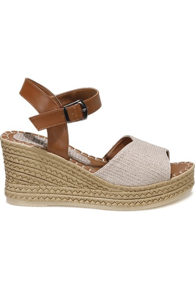 Butigo Melissa 1fx Bej Kadın Dolgu Topuklu Sandalet Butigo Melissa 1fx Bej Kadın Dolgu Topuklu Sandalet