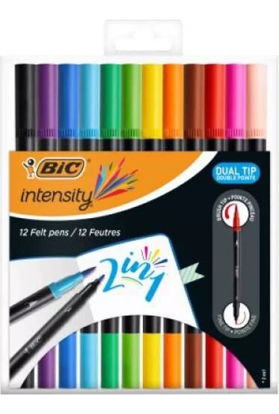 Bic Intensity Dual Tip Çift Taraflı Keçeli Kalem 12 Renk Bic Intensity Dual Tip Çift Taraflı Keçeli Kalem 12 Renk
