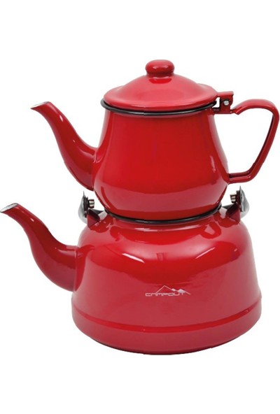 Campout Emaye Çaydanlık Seti