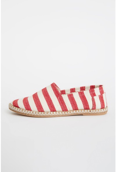 DeFacto Çizgi Desenli Hasır Tabanlı Ayakkabı U5899AZ21SM