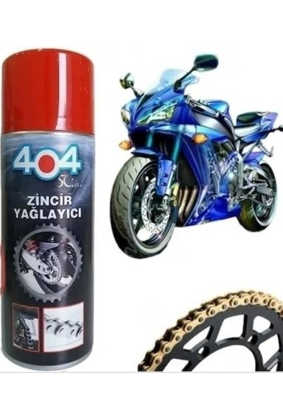 404 Bisiklet- Motorsiklet Zincir Yağlayıcı Sprey 400 ml 404 Bisiklet- Motorsiklet Zincir Yağlayıcı Sprey 400 ml