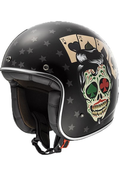 Ls2 Bobber Tattoo Siyah Kask Ls2 Bobber Tattoo Siyah Kask