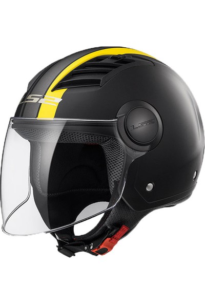 Ls2 Airflow Metropolis Mat Siyah - Sarı Kask Ls2 Airflow Metropolis Mat Siyah - Sarı Kask