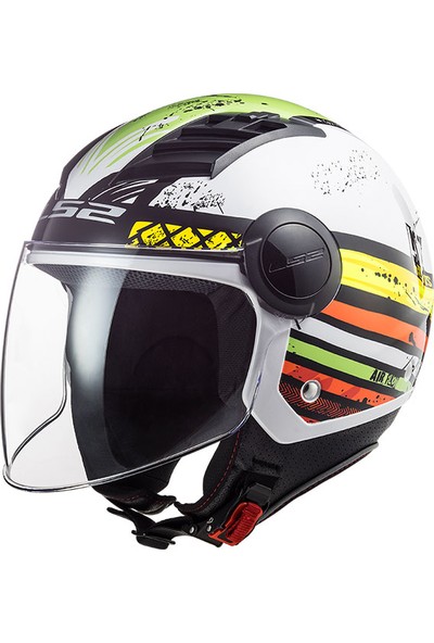 Ls2 Airflow Ronnie Beyaz - Yeşil Kask Ls2 Airflow Ronnie Beyaz - Yeşil Kask