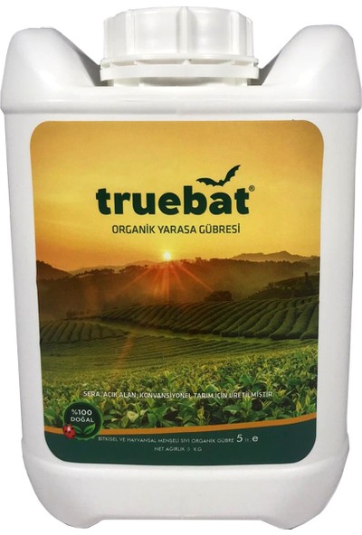 TRUEBAT Organik Kalite ve Mahsülü Arttırıcı Sıvı Yarasa Gübresi 5 lt TRUEBAT Organik Kalite ve Mahsülü Arttırıcı Sıvı Yarasa Gübresi 5 lt