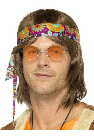 Bs İthalat Turuncu Renk Camlı 60 Lı Yıllar Hippi Lennon Gözlüğü