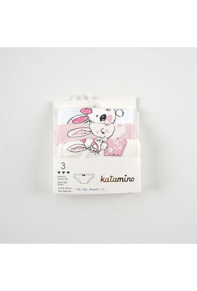 Katamino Irena 3'lü Kız Slip Set