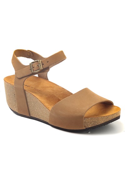 Frau Kum Kadın Sandalet 5959 Nubuk.v Frau Sandals Suede Sabbia