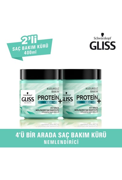 Schwarzkopf 4'ü 1 Arada Saç Bakım Kürü - Nemlendirici 400 ml x 2 Adet