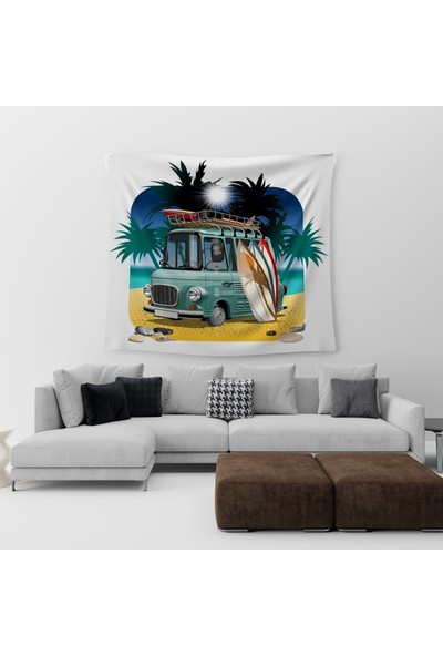 Ay Dijital Yaz Tatili Temalı Dijital Baskılı Duvar Örtüsü 150X200 cm Ay Dijital Yaz Tatili Temalı Dijital Baskılı Duvar Örtüsü 150X200 cm