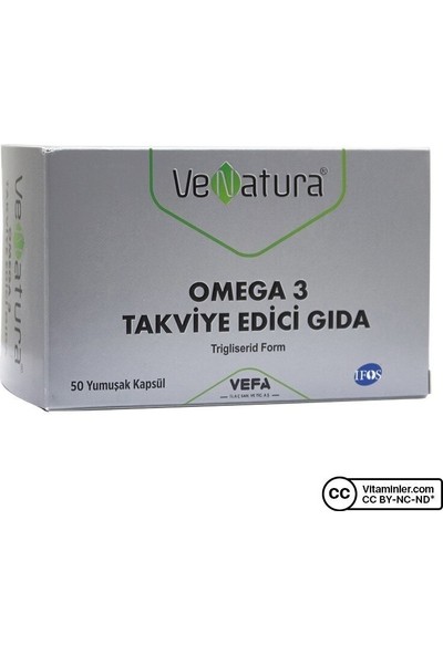 Venatura Omega 3 Takviye Edici Gıda 50 Kapsül Venatura Omega 3 Takviye Edici Gıda 50 Kapsül
