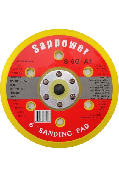 Sappower Sap Power 125MM Orbital Zımpara Tabanı/pedi Sappower Sap Power 125MM Orbital Zımpara Tabanı/pedi