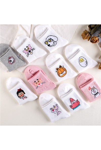 Bgk 10'lu Kolej Desenli Çorap Farklı Renkler
