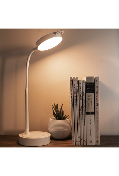 Wlue 2in1 Şarjlı Dokunmatik LED Masa Lambası Ayarlanabilir Kademeli Çalışma Işığı Wlue 2in1 Şarjlı Dokunmatik LED Masa Lambası Ayarlanabilir Kademeli Çalışma Işığı