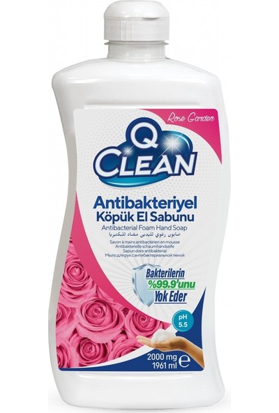 Q Clean Köpük Sabun Gül Bahçesi 2000 ml