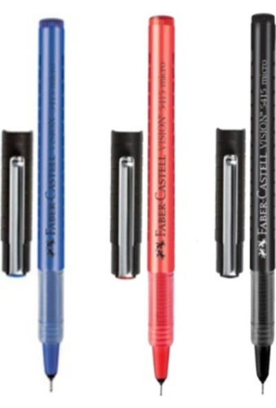 Faber-Castell 0,3 Iğne Uçlu Vision 5415 0.7 Pilot Kalem - Set 3'lü 1475 Faber-Castell 0,3 Iğne Uçlu Vision 5415 0.7 Pilot Kalem - Set 3'lü 1475