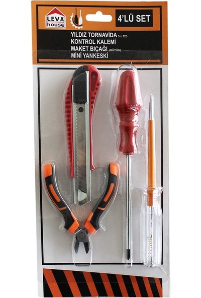 Leva House Ev Tipi 4'lü Yankesicili Set