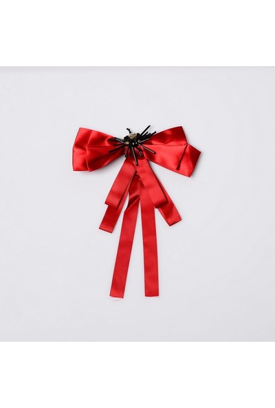 Moda1001 Kırmızı Fiyonk Kurdela Broş Moda1001 Kırmızı Fiyonk Kurdela Broş