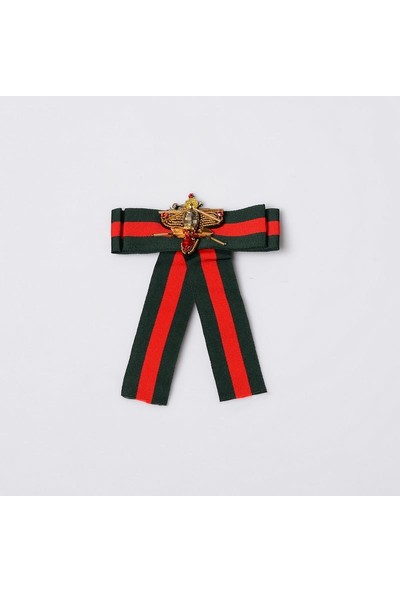 Moda1001 Altın Rengi Taşlı Kurdela Broş Moda1001 Altın Rengi Taşlı Kurdela Broş