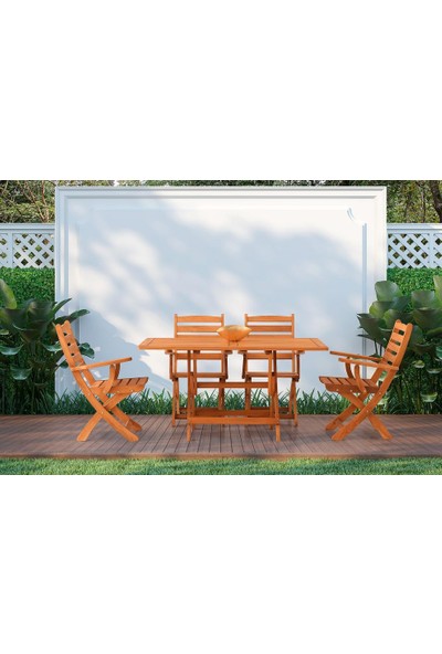 Kunter Mobilya Bahçe Balkon Katlanır Ahşap Masa 80 x 120 cm Kunter Mobilya Bahçe Balkon Katlanır Ahşap Masa 80 x 120 cm