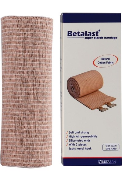 Betasan Betalast B2351 Süper Elastik Bandaj 12CM x 3,5m 1 Adet Betasan Betalast B2351 Süper Elastik Bandaj 12CM x 3,5m 1 Adet